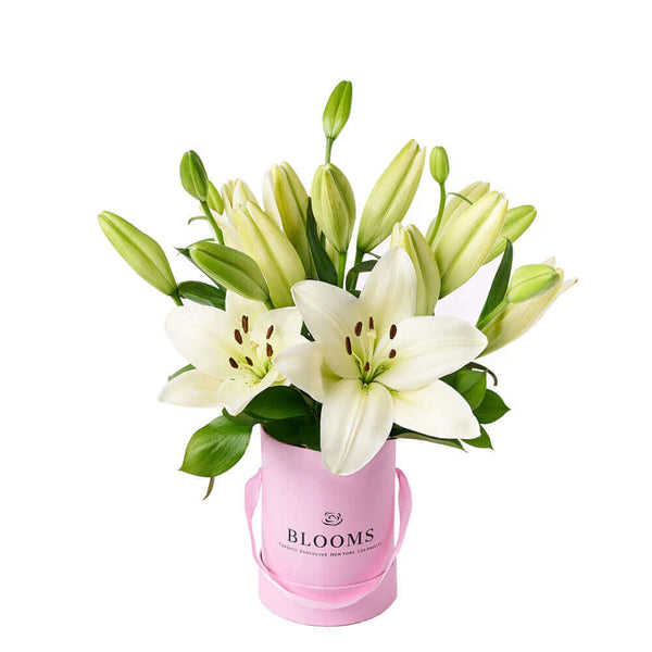Wondrous Cream Lily Hat Box – Flower Gifts – Los Angeles delivery - LOS ...