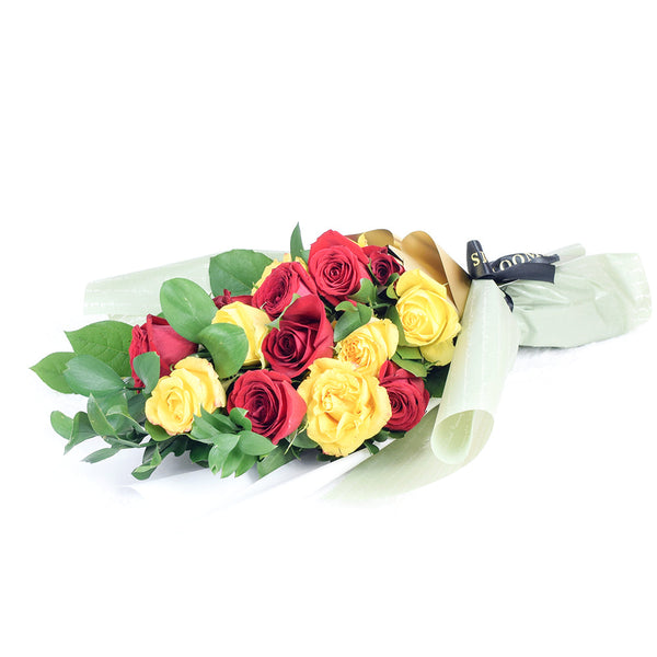 Rose Gifts | Raspberry Ripple Mixed Rose Bouquet | Los Angeles Delivery ...